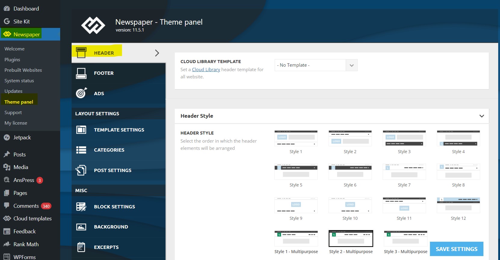 How to show Weather Forecast in Newspaper theme