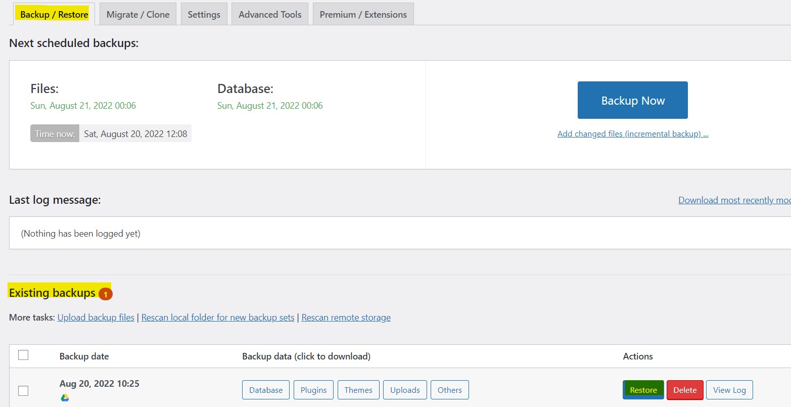 How to backup WordPress website to Google Drive for free
